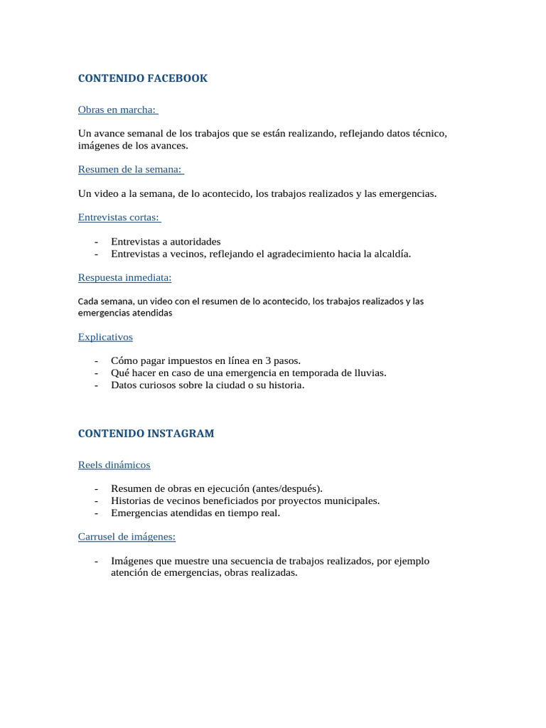 Contenido Multiplataforma para Obras Públicas | PDF