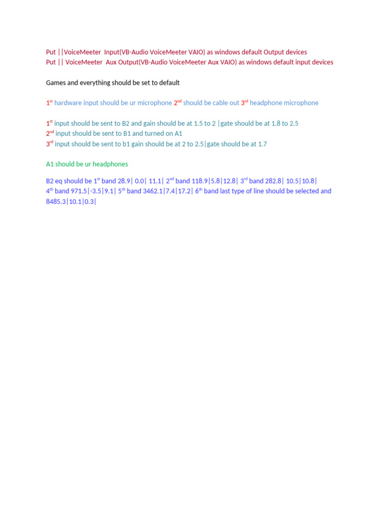 How To Setup Voice Meeter | PDF