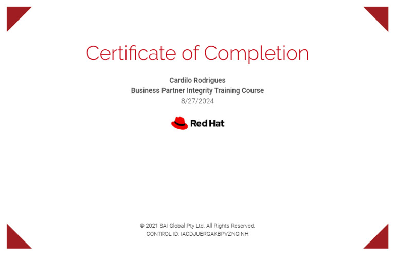 Business Partner Integrity Training Certificate | PDF