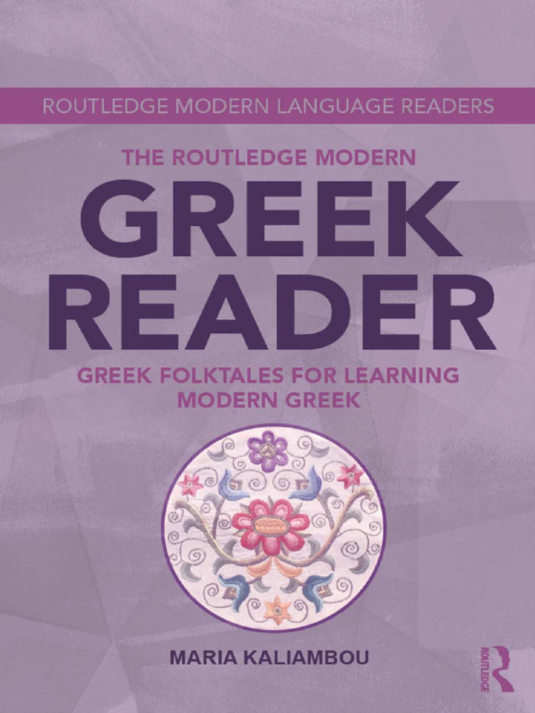 The Routledge Modern Greek Reader | PDF | Word | Verb
