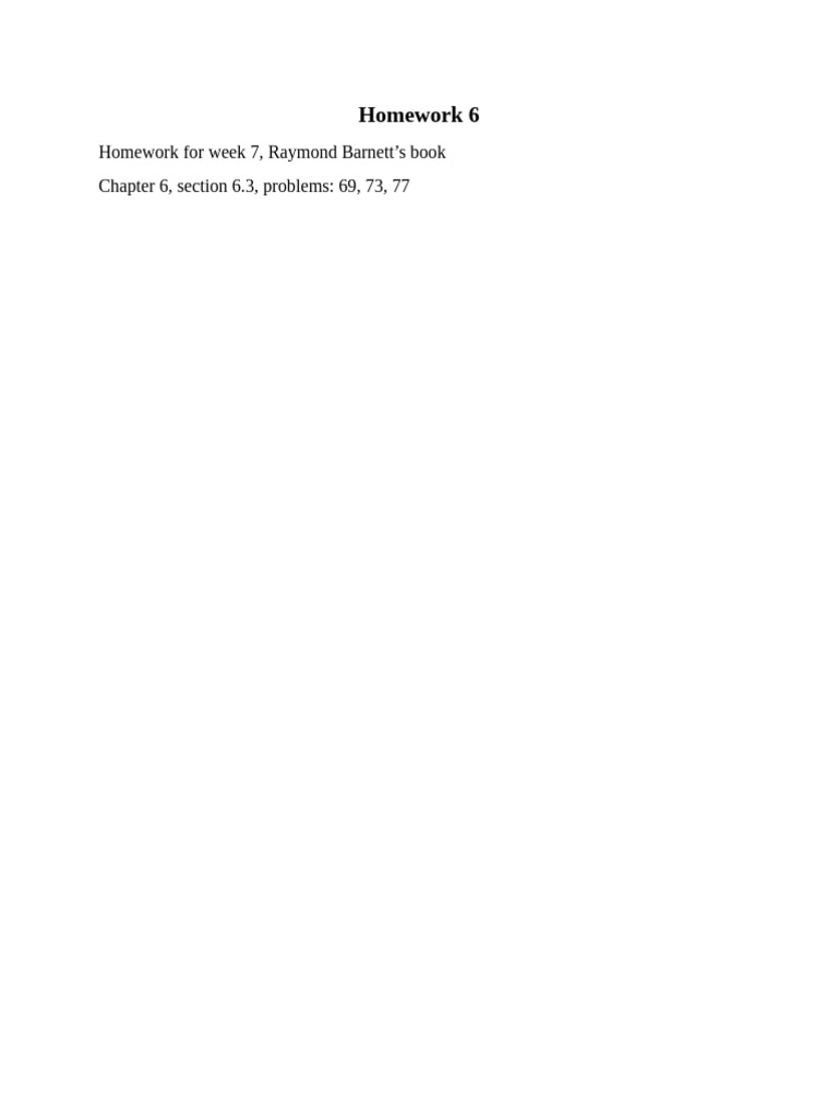 Homework 6 | PDF