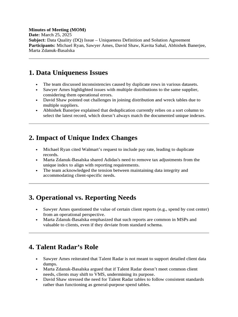 MOM-DQ Issue Unique Indexing | PDF | Information Technology Management ...