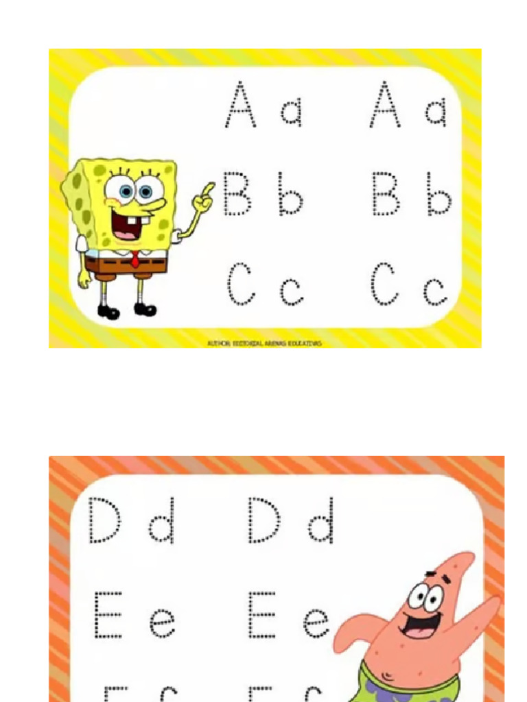 Spongebob Tracing | PDF