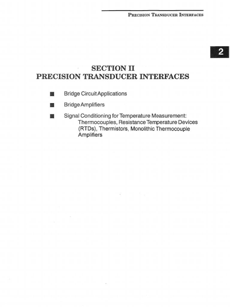 Section 2 Precision Transducer Interfaces | PDF