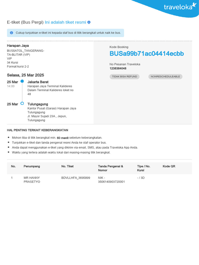 BUS AWAY E-Ticket | PDF