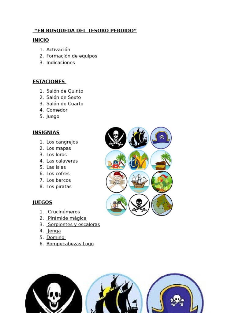 Actividad de Búsqueda del Tesoro | PDF