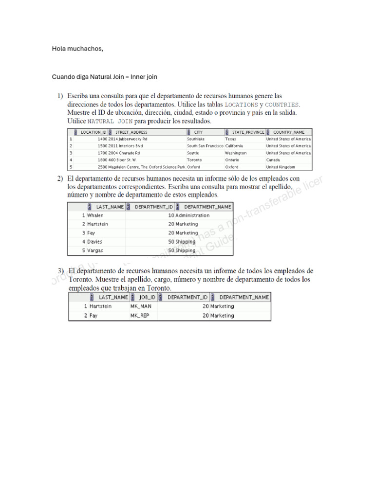 Ejercicios SQL | PDF