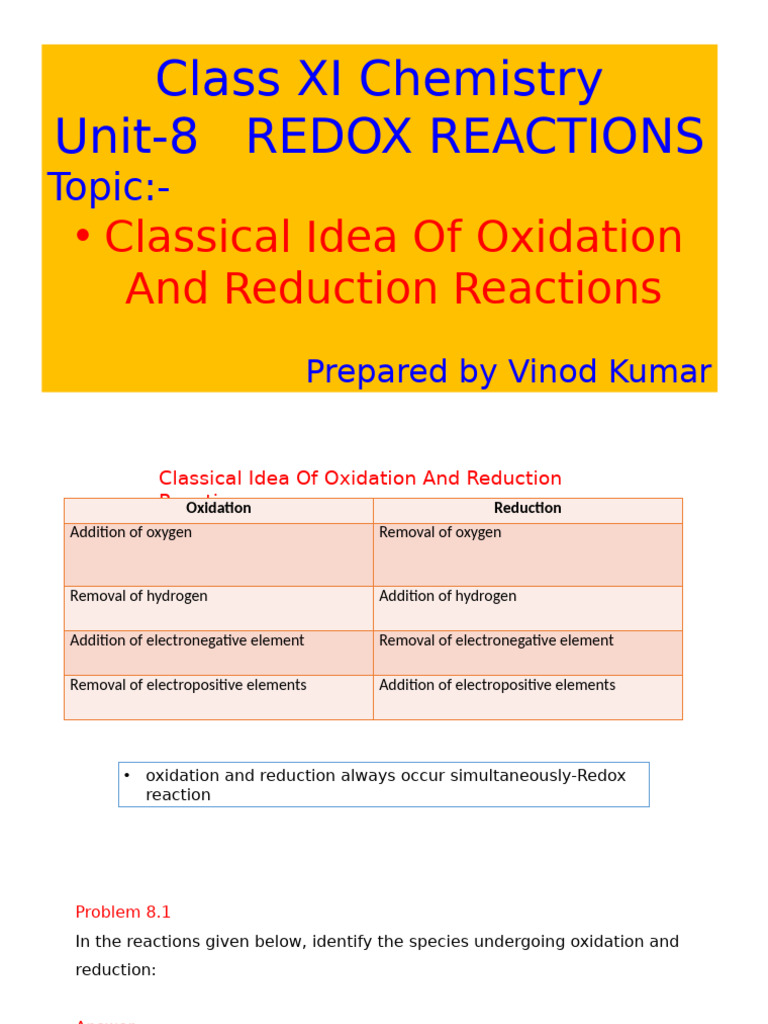 Balancing Redox Reactions in Acidic Solutions | PDF | Redox | Chemical ...