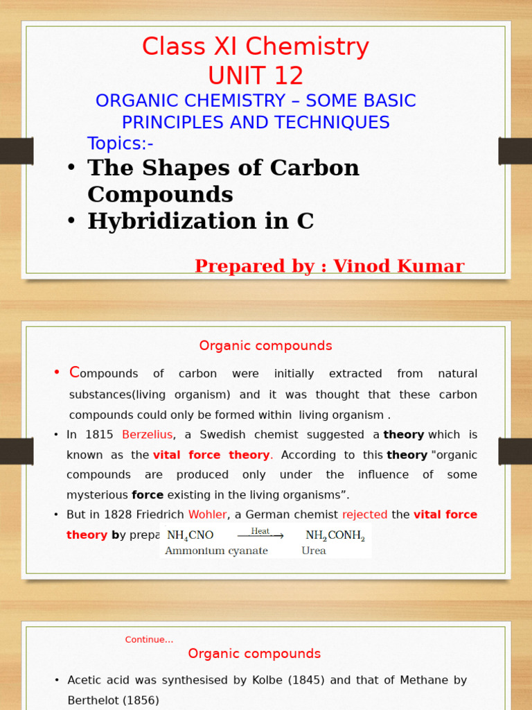 Organic Chemistry Basics for Class XI | PDF | Chemical Bond | Chemical ...