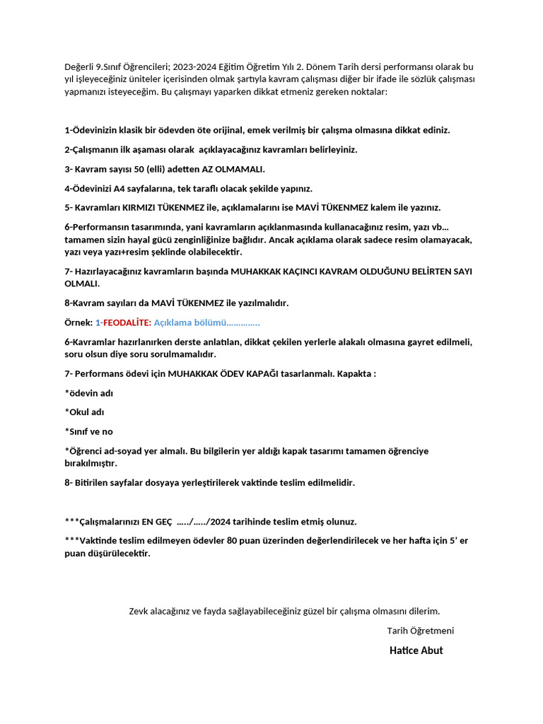 9.sinif Performans Bi̇lgi̇lendi̇rme 3 | PDF