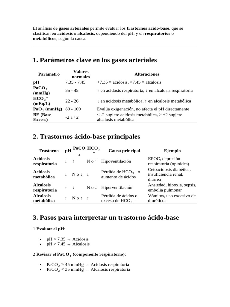 Gases Arteriales | PDF | Medicina de Cuidados Intensivos ...