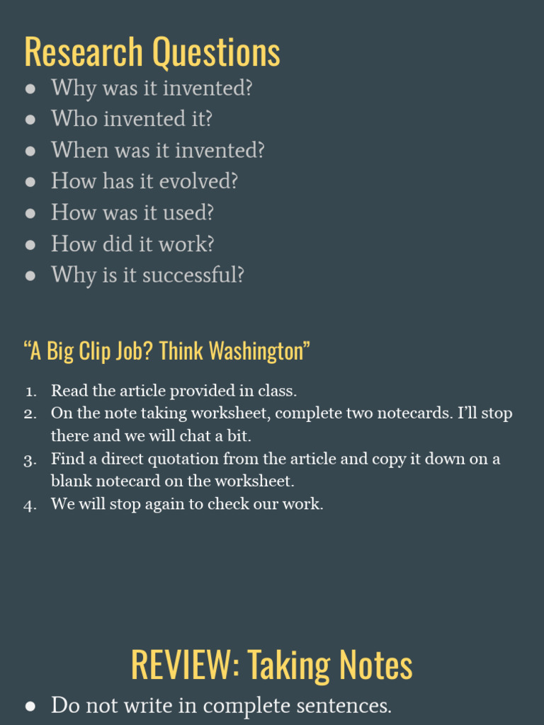 Effective Note-Taking for Research | PDF