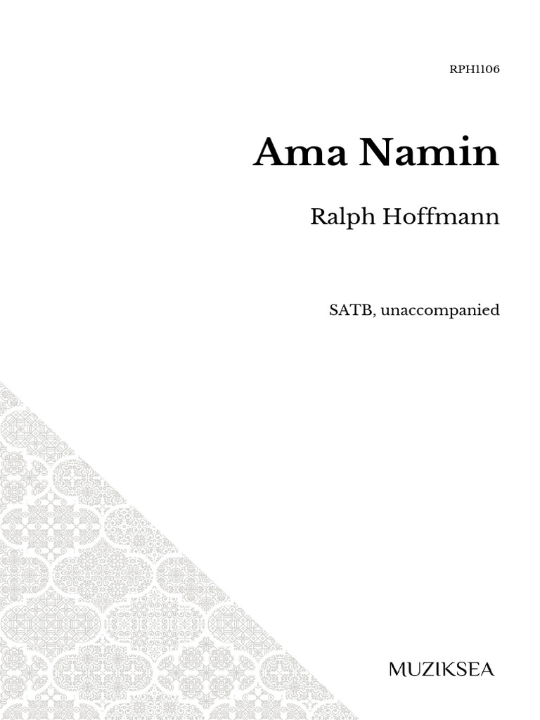 Ama Namin Ralph Hoffmann | PDF