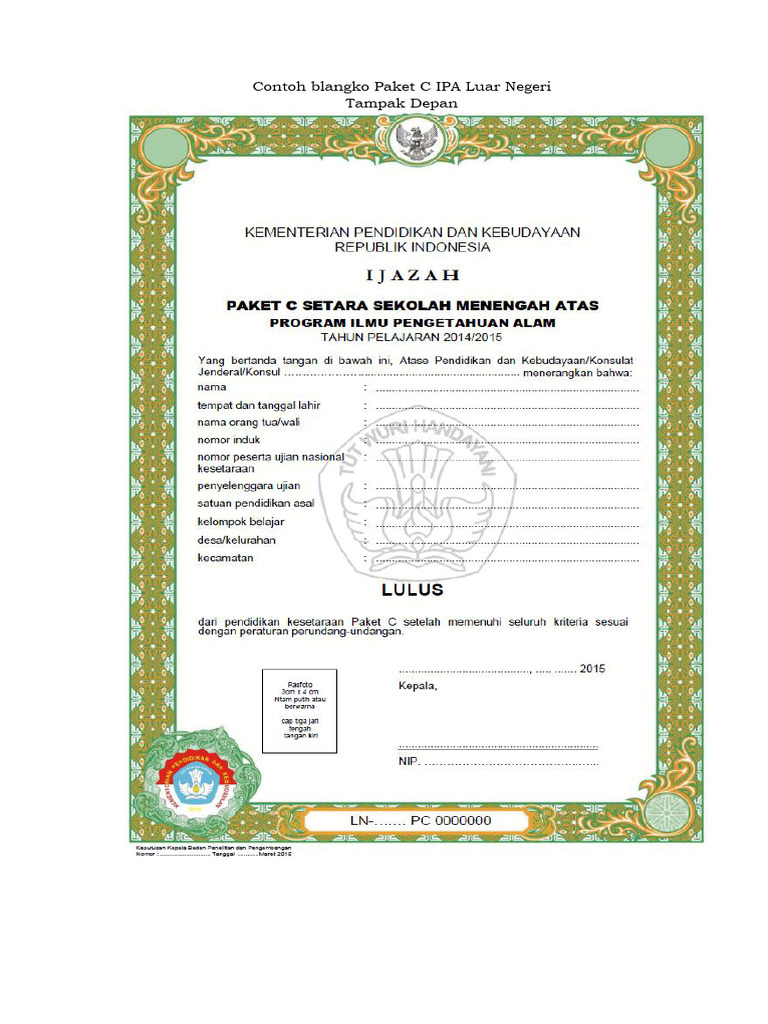 Draf Permendikbud Tentang Ijazah Dan SKHUN-46-46 | PDF