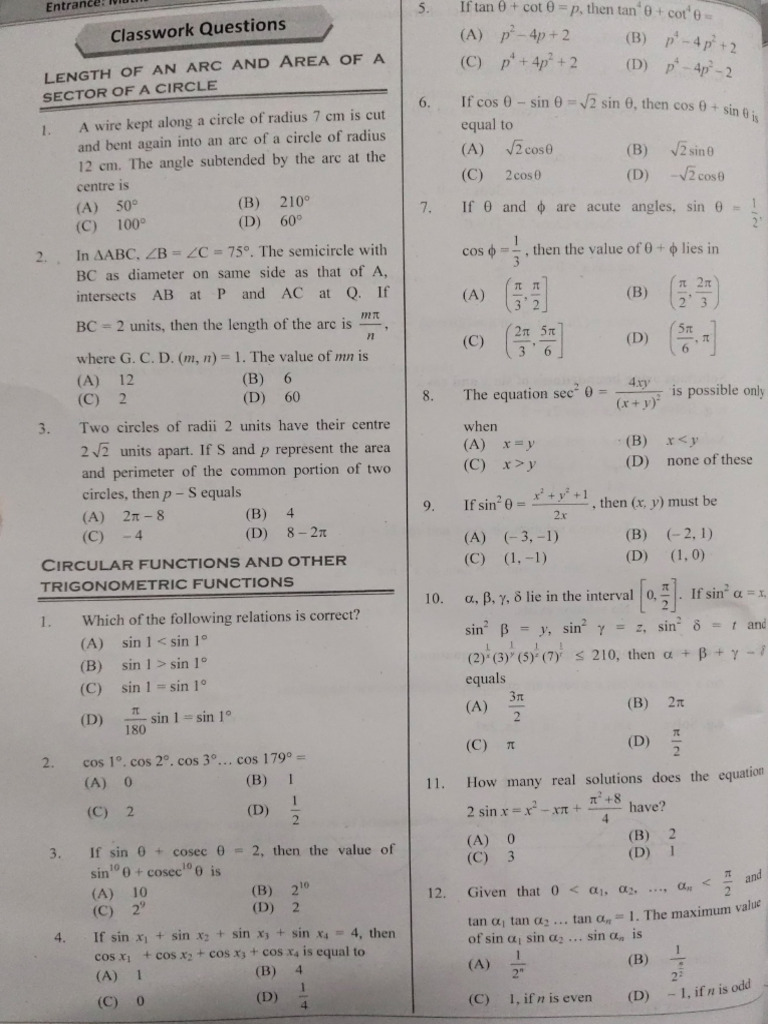 Maths 1 Trigonometry 1 Module | PDF | Trigonometric Functions ...