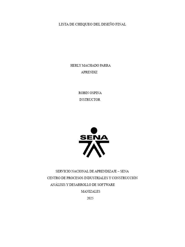 Lista de Chequeo para Diseño de Software SATEC | PDF | Software | Diseño