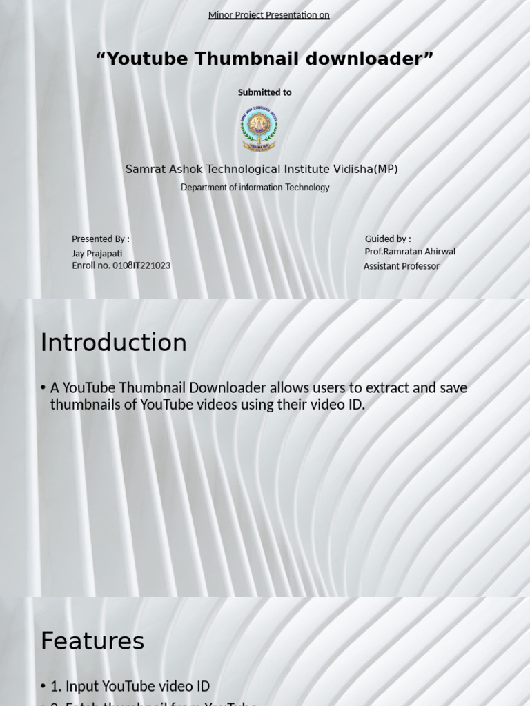 Youtube Thumbnail downloader | PDF