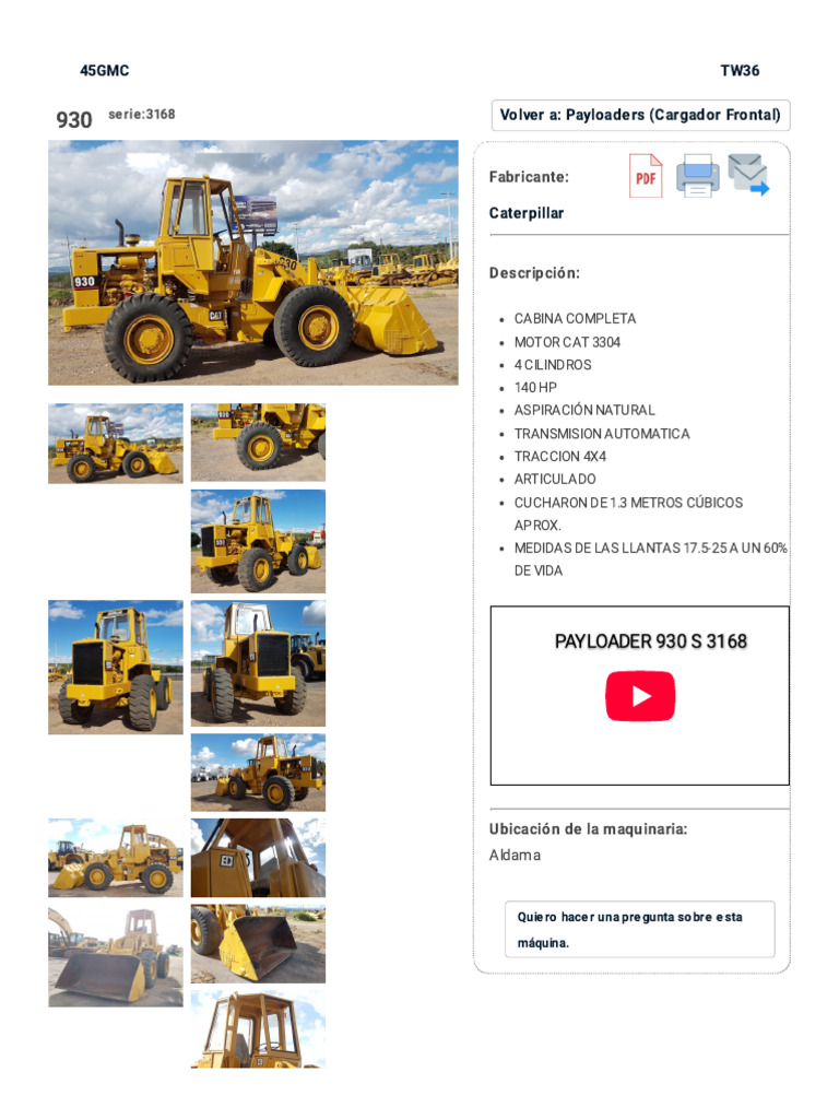Payloaders (Cargador Frontal) - 930 | PDF