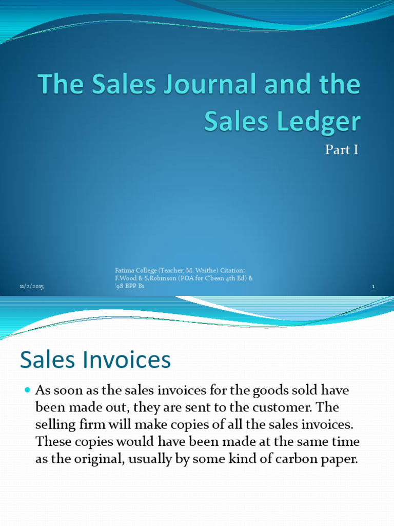 Sales Journal and Ledger Overview | PDF | Debits And Credits | Invoice