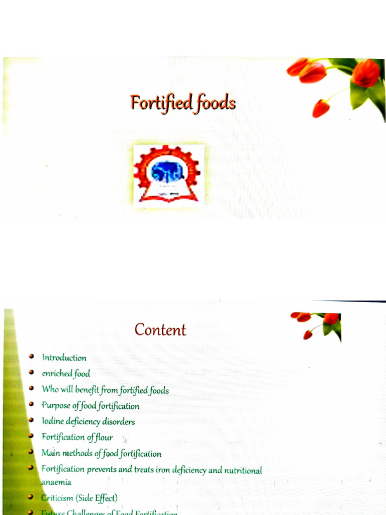 Fortified Foods | PDF