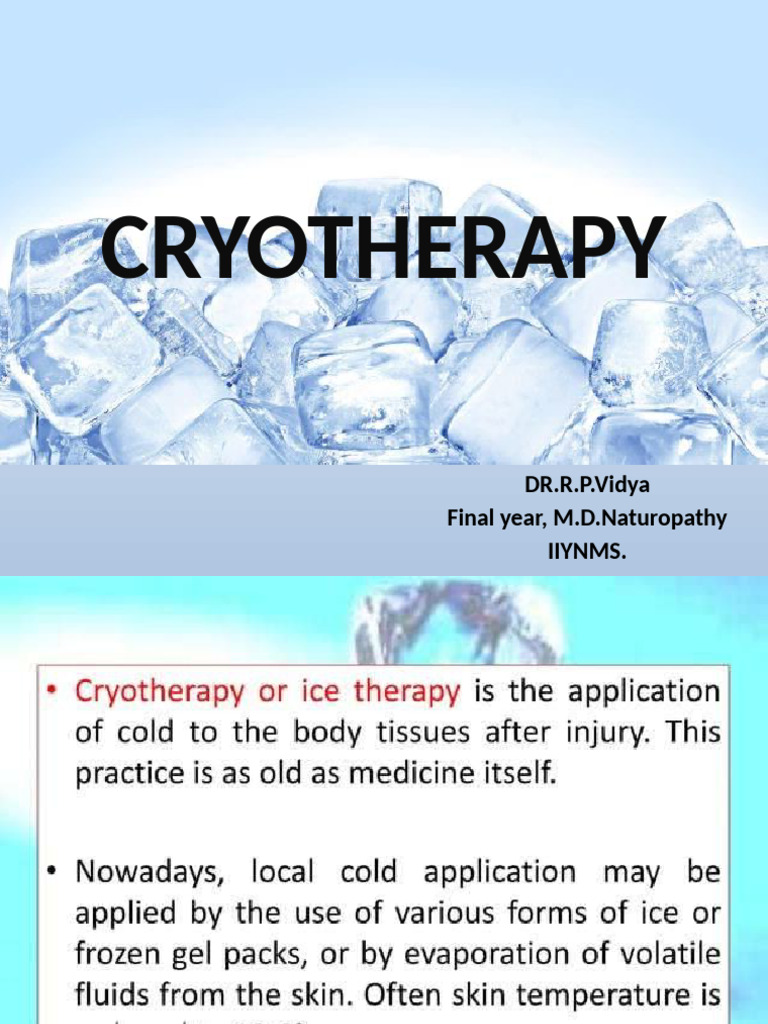 Cryo Therapy | PDF