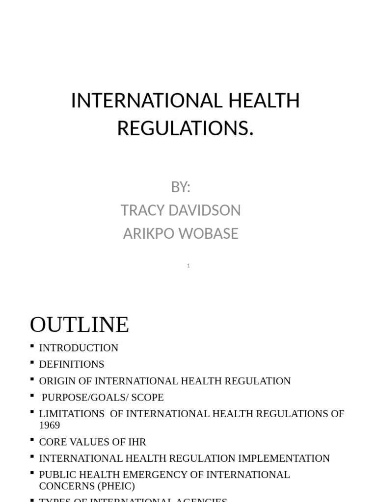 IHR Presentation | PDF | World Health Organization | Public Health
