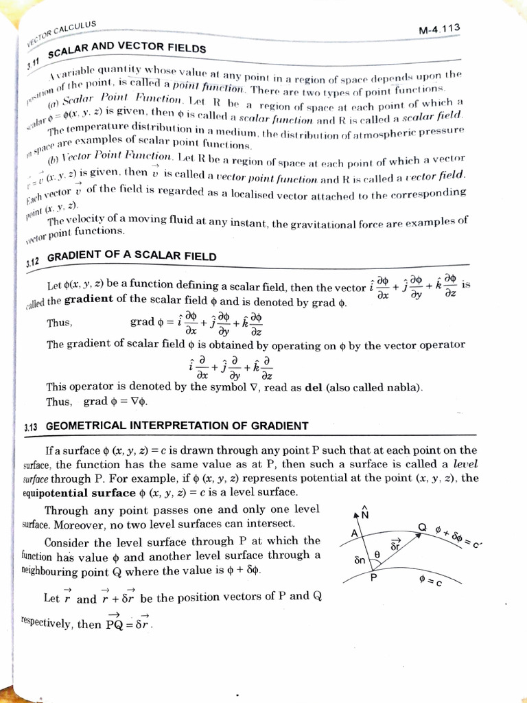 1 Vector Calculus PDF | PDF