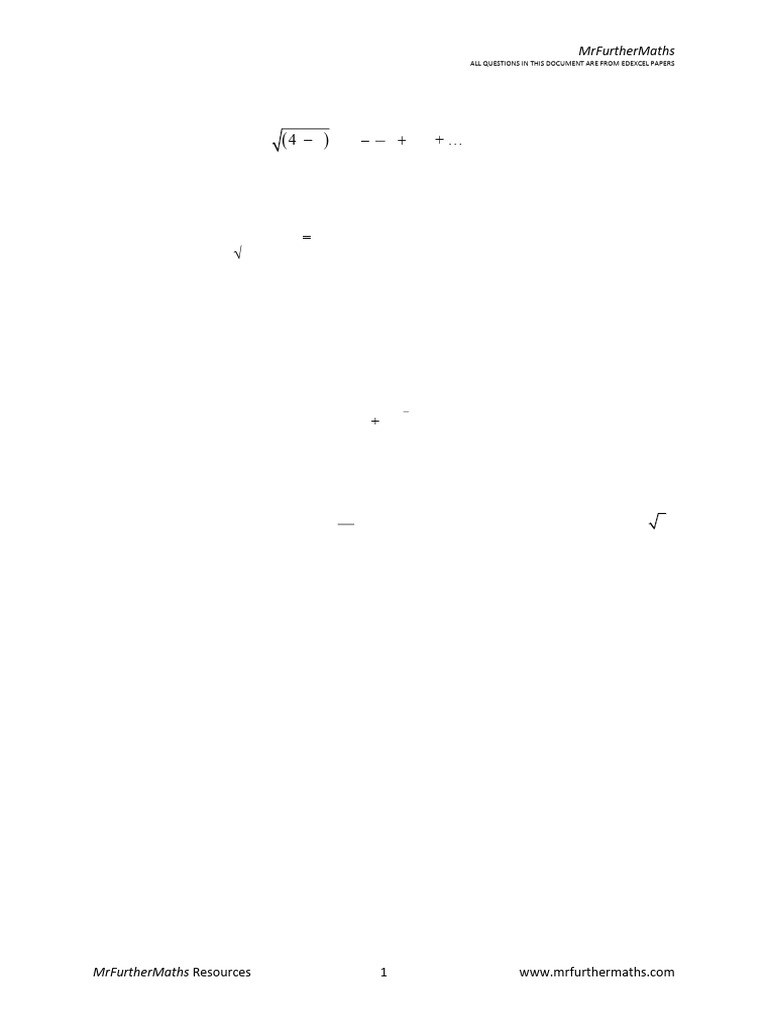 Yr2 Binomial Expansion | PDF | Mathematics | Mathematical Objects