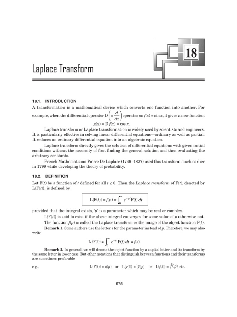 Laplace Transformation | PDF