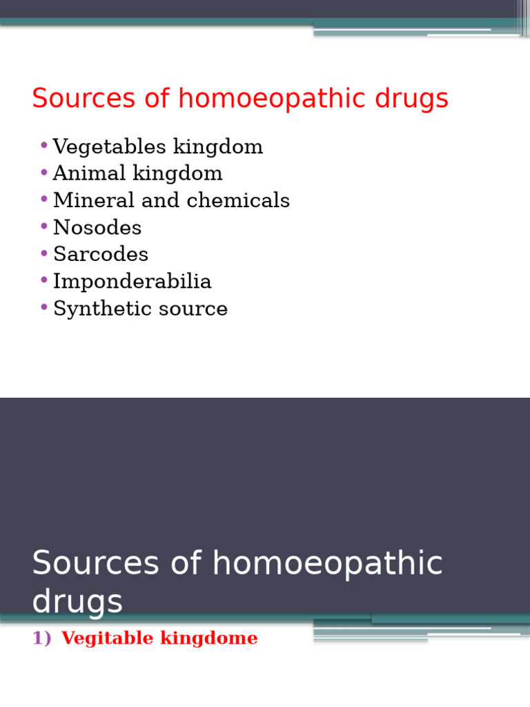 Sources of Homoeopathic Drugs | PDF | Adrenal Gland | Endocrine System