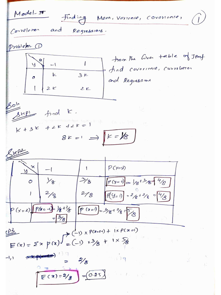 1.JPMF -Problems - correlation and regression & try to find Probability (1) | PDF