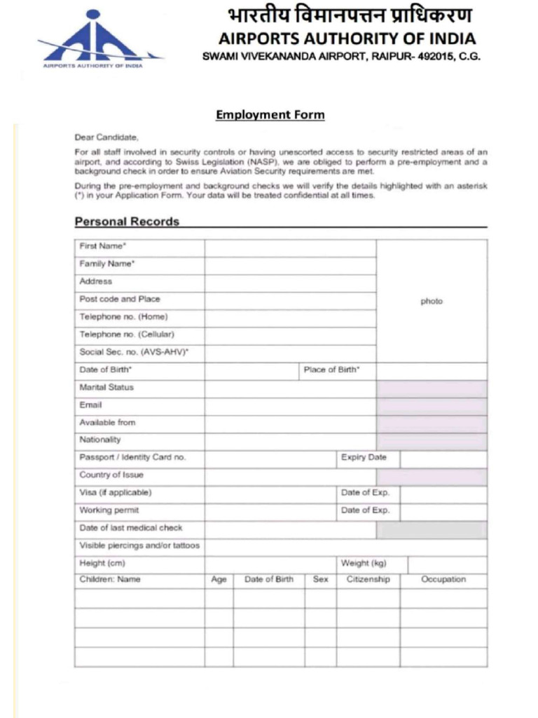 AAI Registration Form 01 | PDF