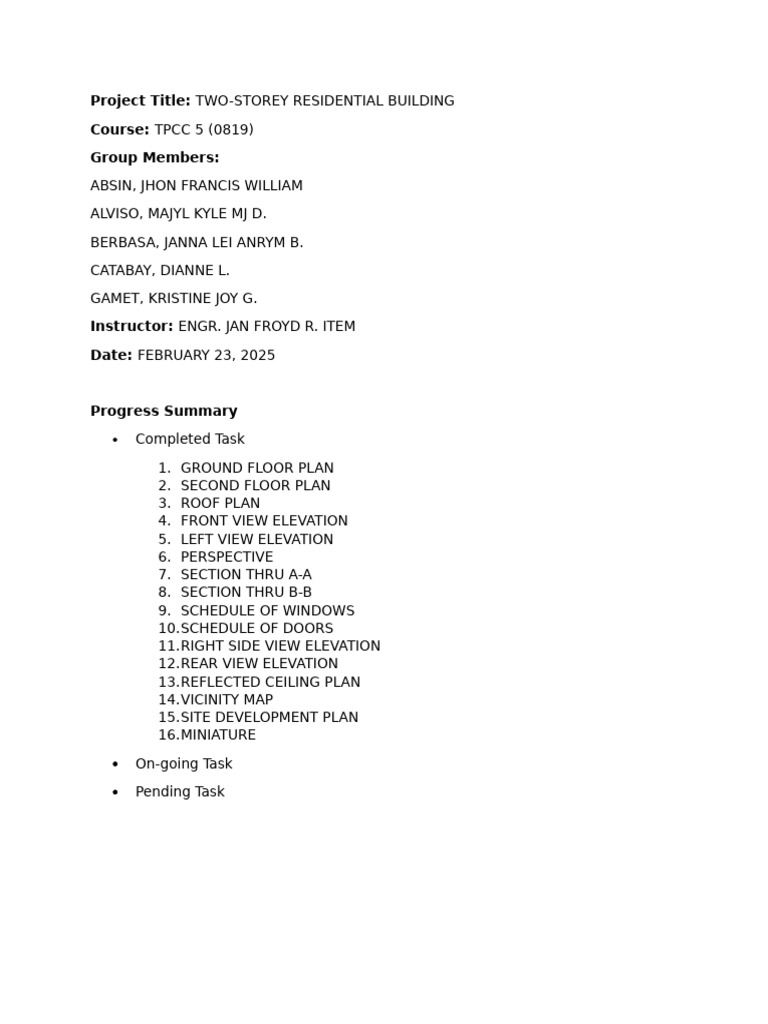 Group 6 - Week 5 Progress Report | PDF