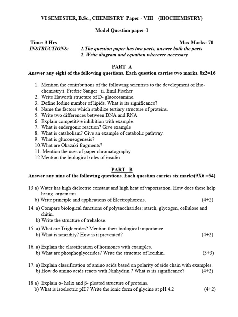 P8 Chem VIsem BioChemistry | PDF | Electron Transport Chain | Enzyme