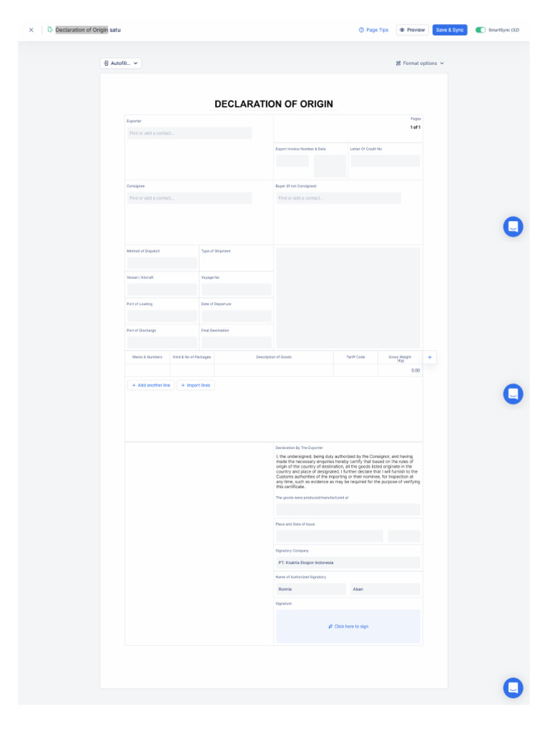 Incodocs - Declaration of Origin | PDF