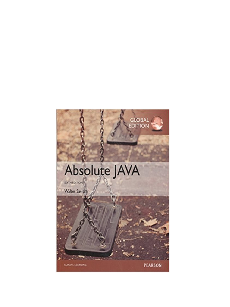 (Ebook PDF) Absolute Java, 6th Global Edition by Walter Savitchinstant Download | PDF ...