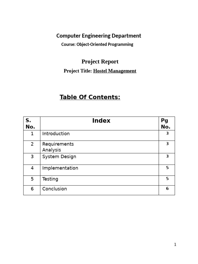 Hostel Management System Project Pdf Software Testing Class