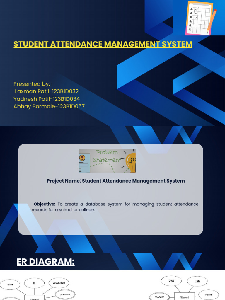 Student Attendance Management System Pdf Databases Database Index