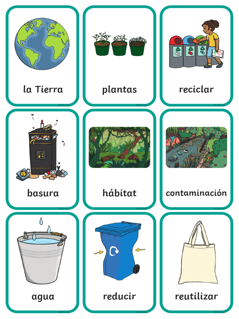 Día de la Tierra – Tarjetas de vocabulario | PDF
