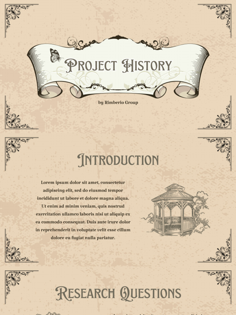 Beige Dark Grey Vintage Victorian Project History Presentation | PDF