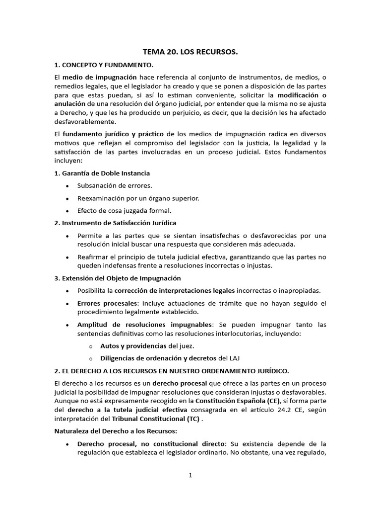 Tema 20 DPC | PDF | Apelación | Caso de ley