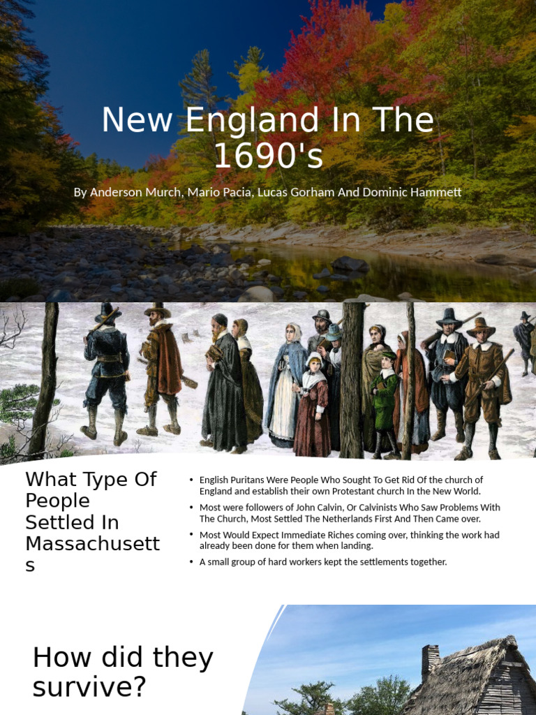 New England Settlers in the 1690s | PDF
