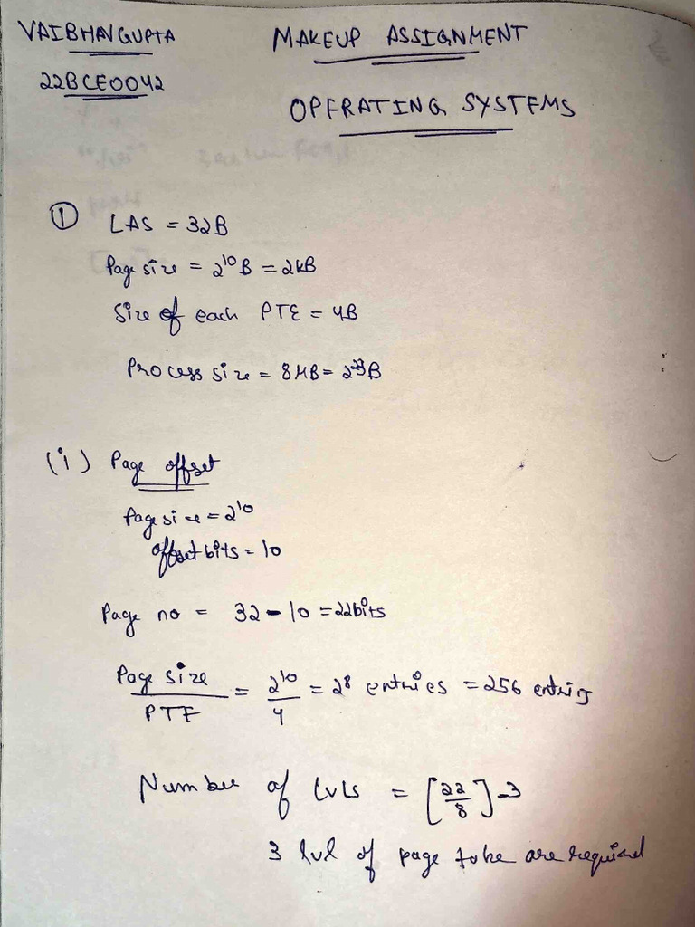 Os Makeup Assignment | PDF