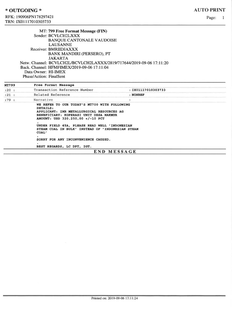 International Fund Transfer Details | PDF