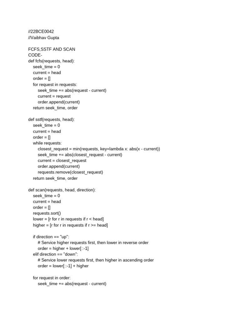 Disk Scheduling Algorithms Explained | PDF