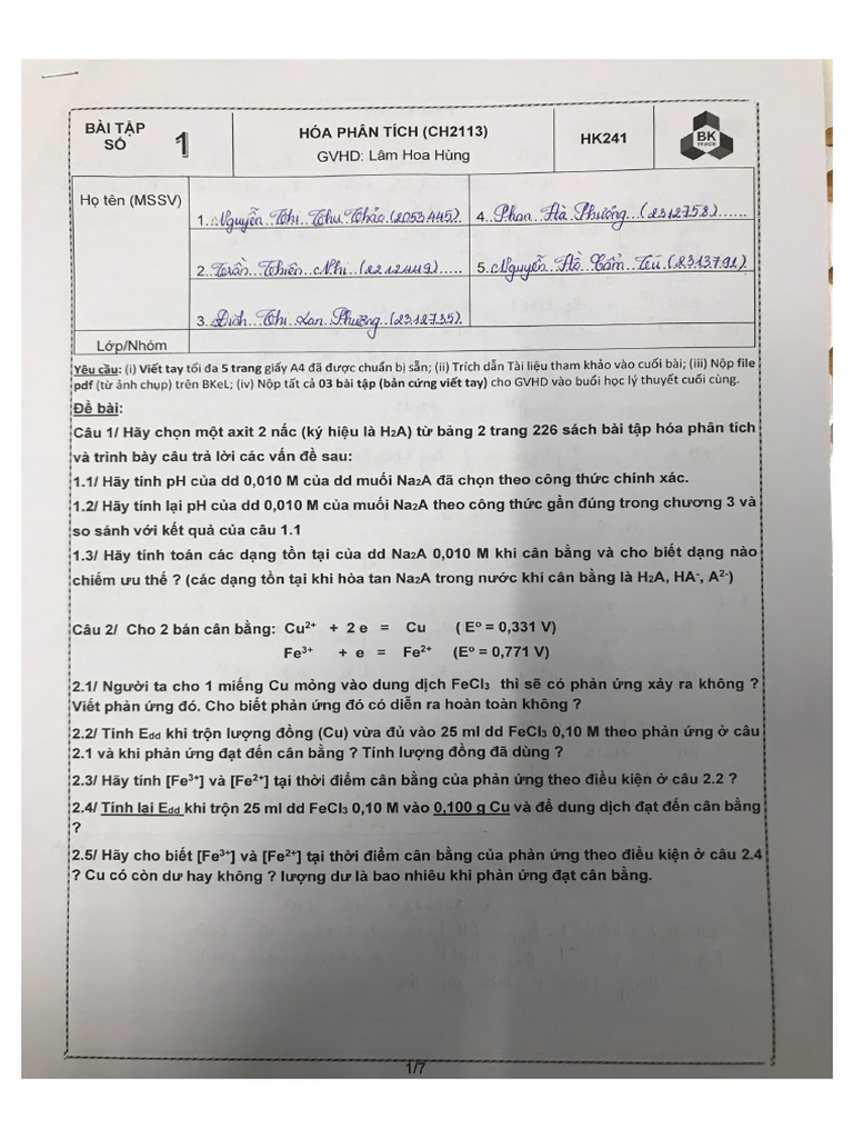 Nhóm 15_BTL số 1 | PDF