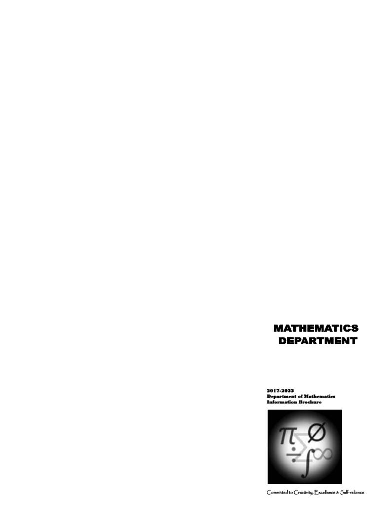 Mathematics_brochure_2018 | PDF | Bachelor's Degree | Bachelor Of Science