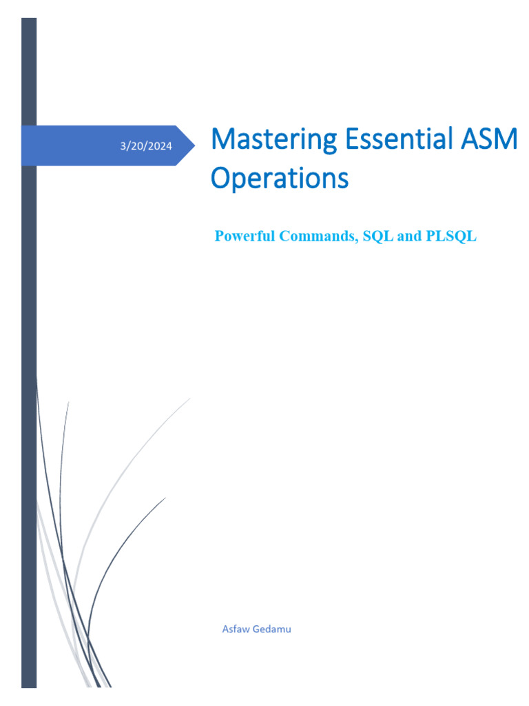 Mastering Essential ASM Operations | PDF | Databases | Password