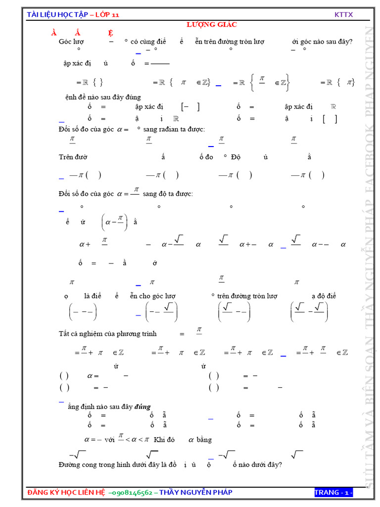 1D1 GV KTTX1 Lư NG Giác | PDF
