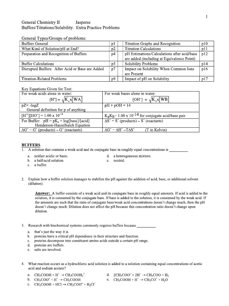 Buffer calculations | PDF